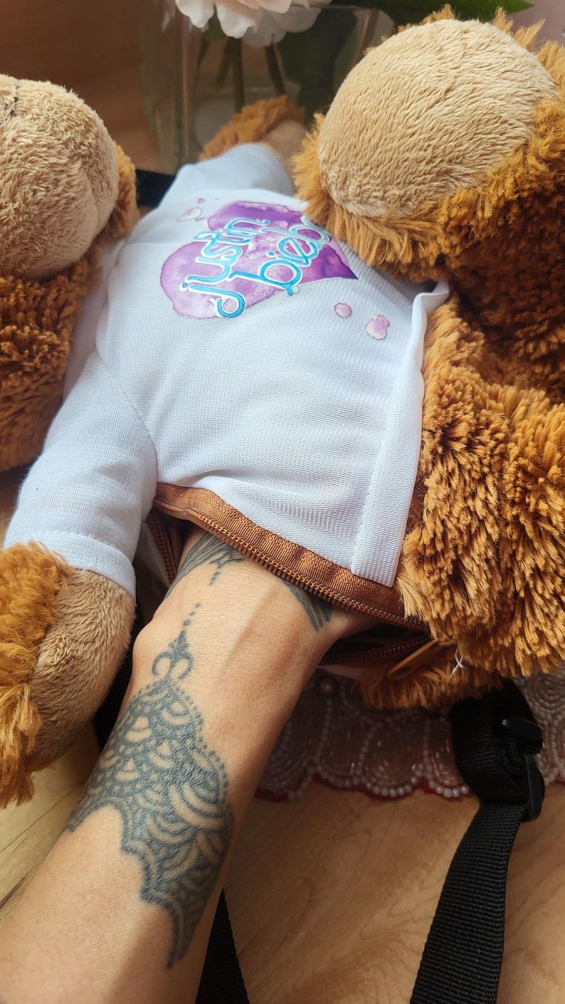 Vintage Rare Justin Bieber Teddy Bear Backpack Stuffed Backpack - Etsy