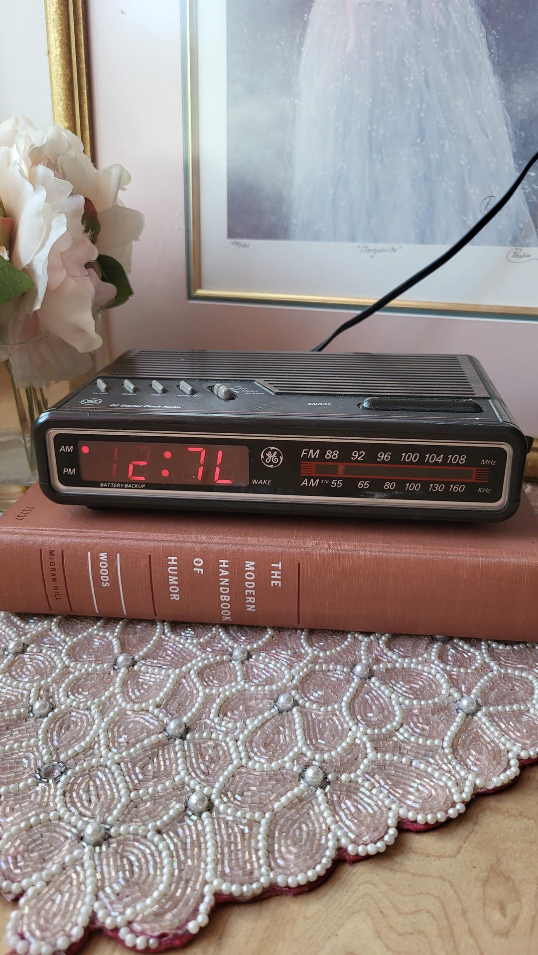Vintage Digital Clock Radio GE Wood Grain Finish AM, FM Vintage, Made ...