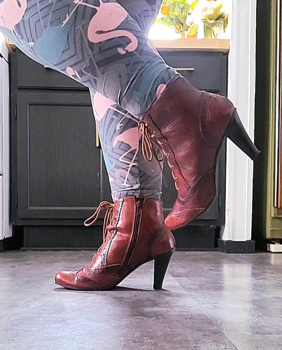 Medieval Shoes Eileial Vintage Victorian Boots For Women Kitten Heel ...