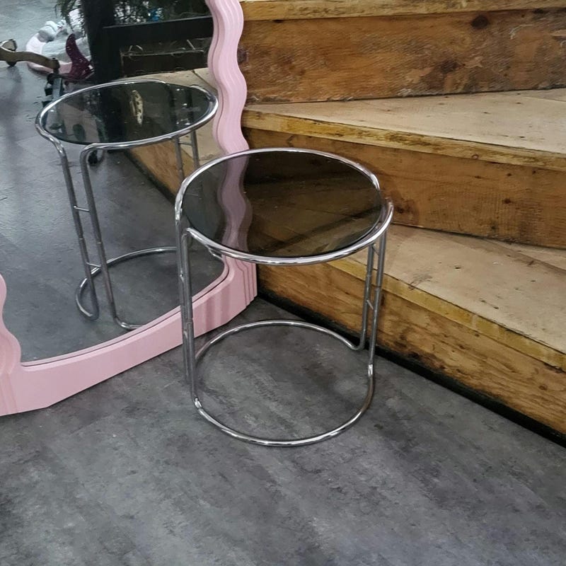 Chrome Side Table - Etsy