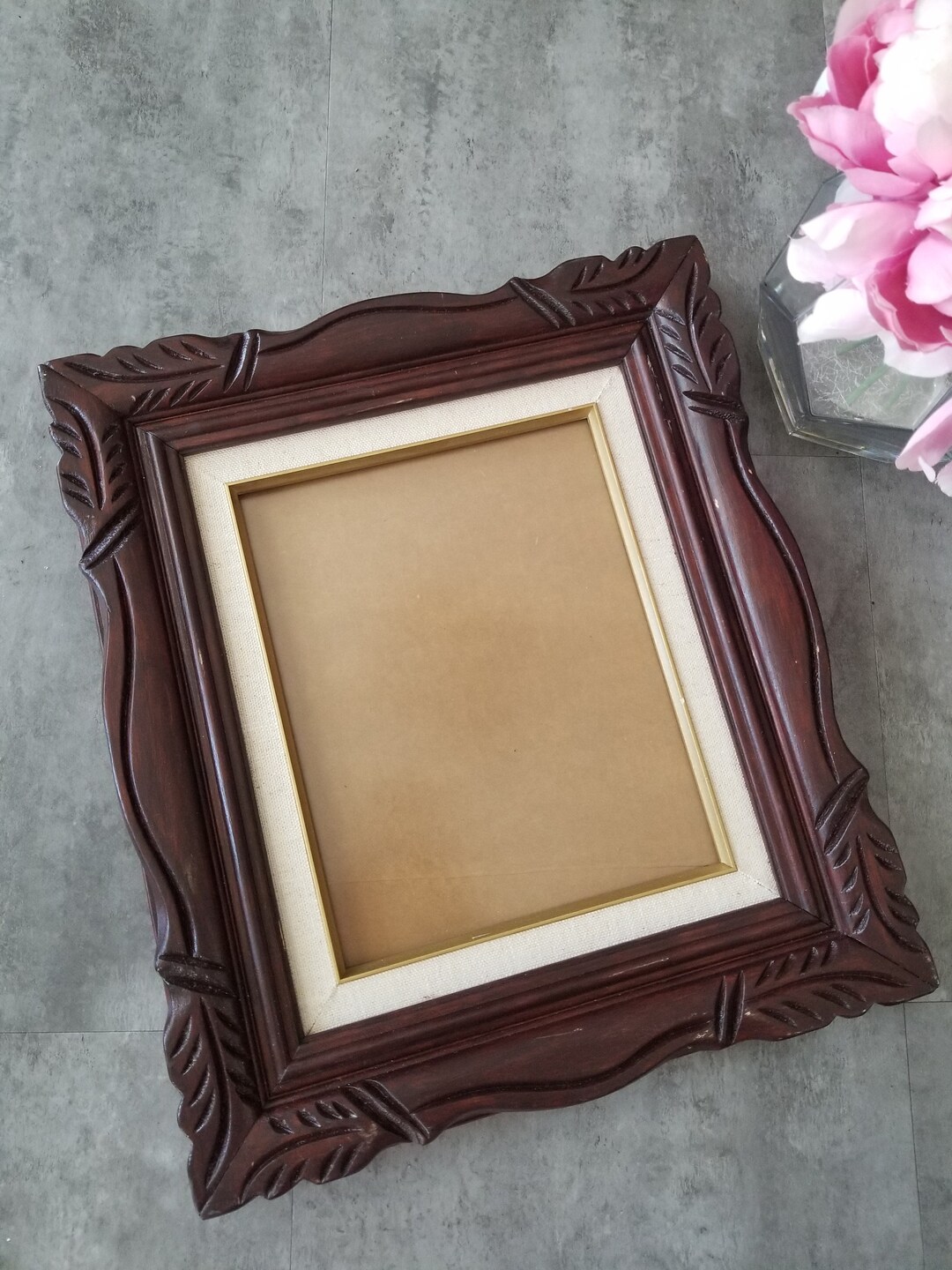 Vintage 60s Empty Wooden Picture Frame Mid Century Modern Wood Wall ...
