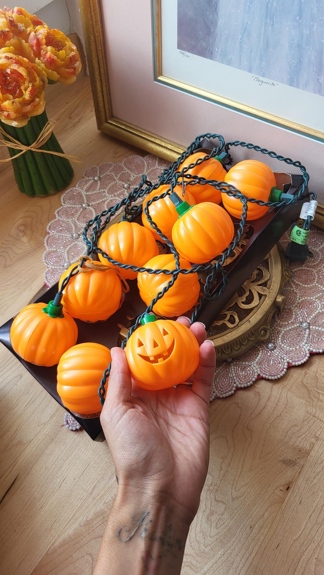 Vintage Y2K Jack O Lantern String Lights Halloween Decor Pumpkin Lights ...