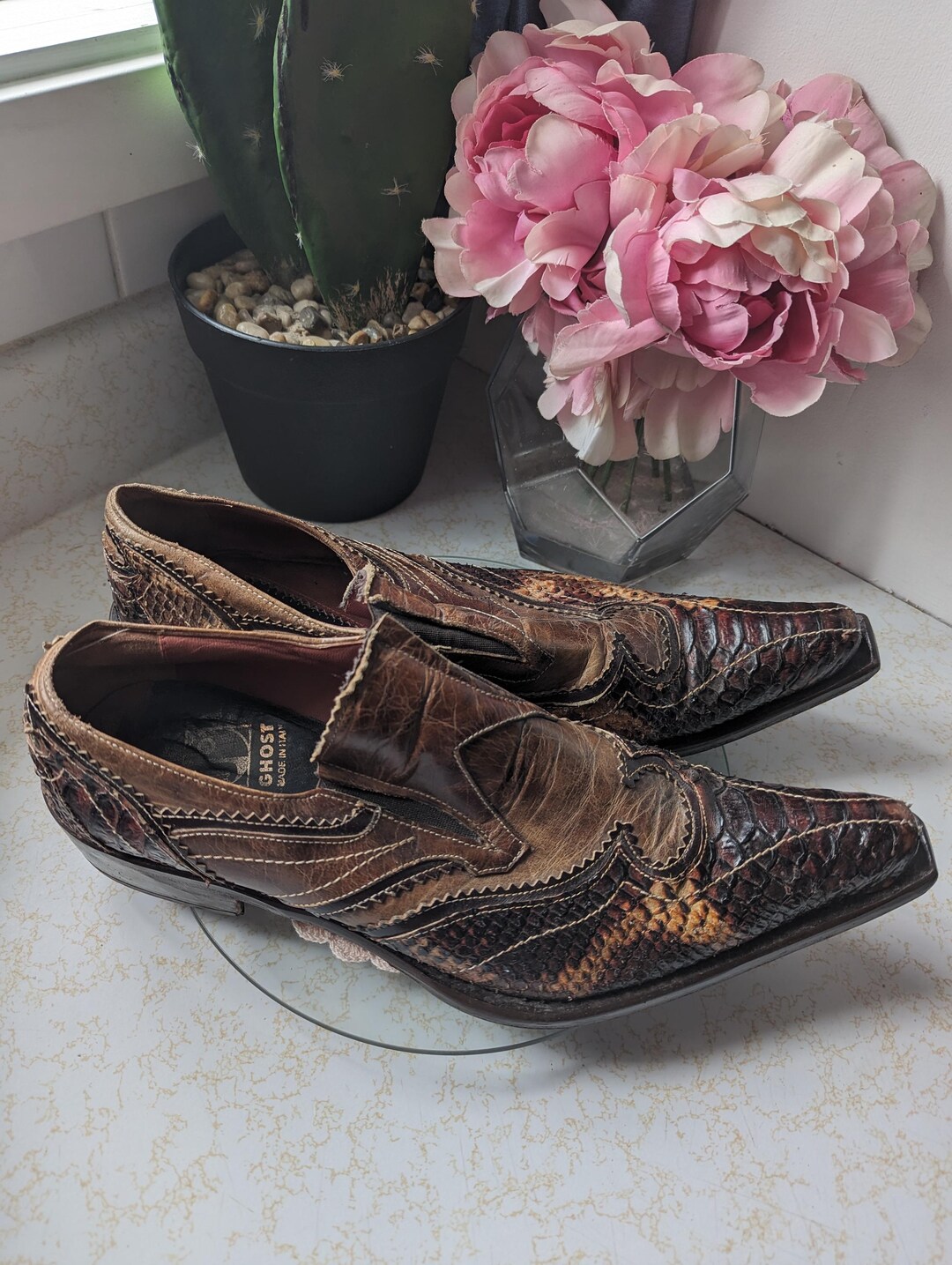 Vintage Jo Ghost Leather Brown Men's Shoes Made in Italy Size 9.5 - Etsy