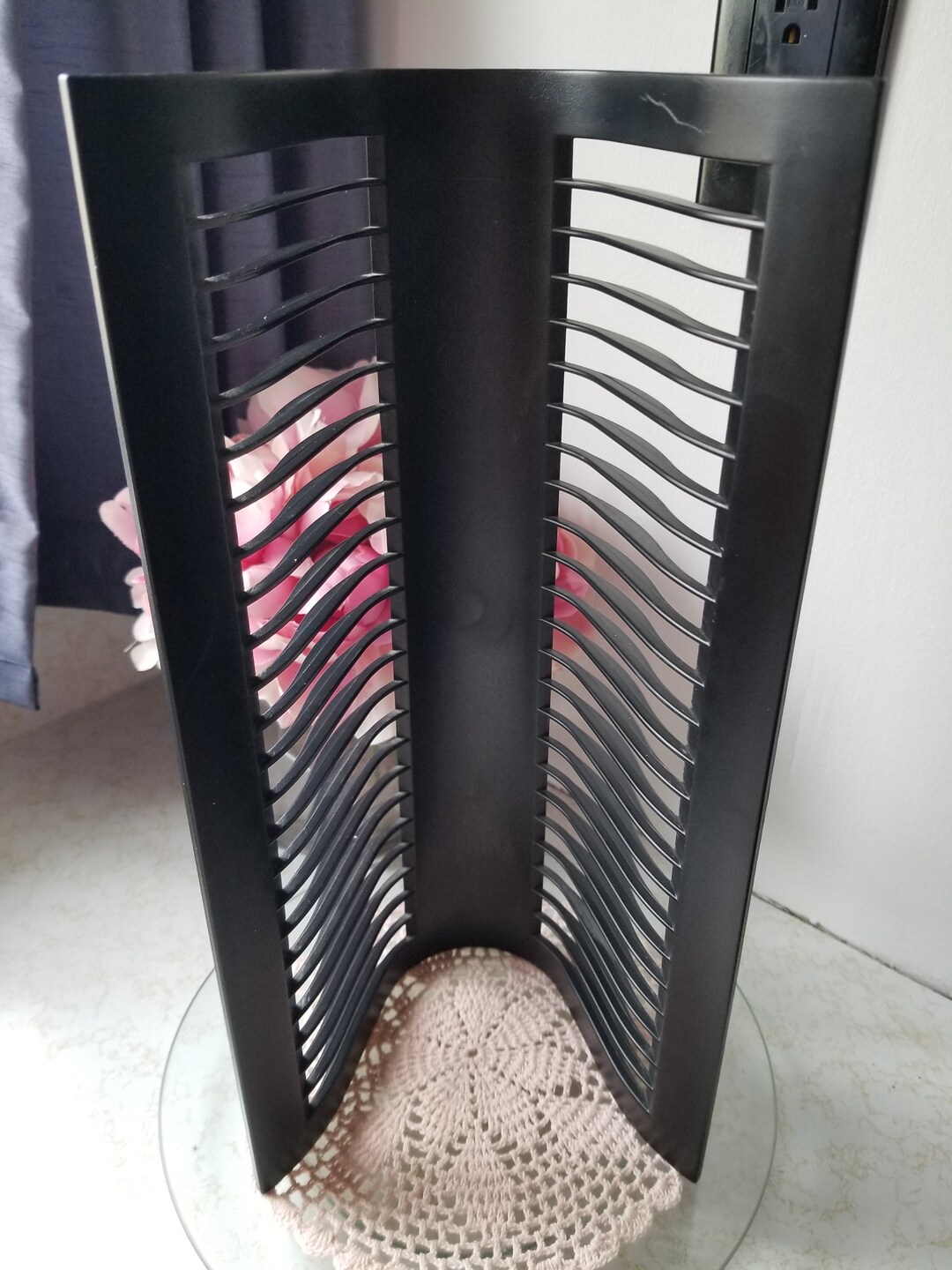 Vintage Y2K CD Rack Tower Mediaworks Black Funky Wave - Etsy