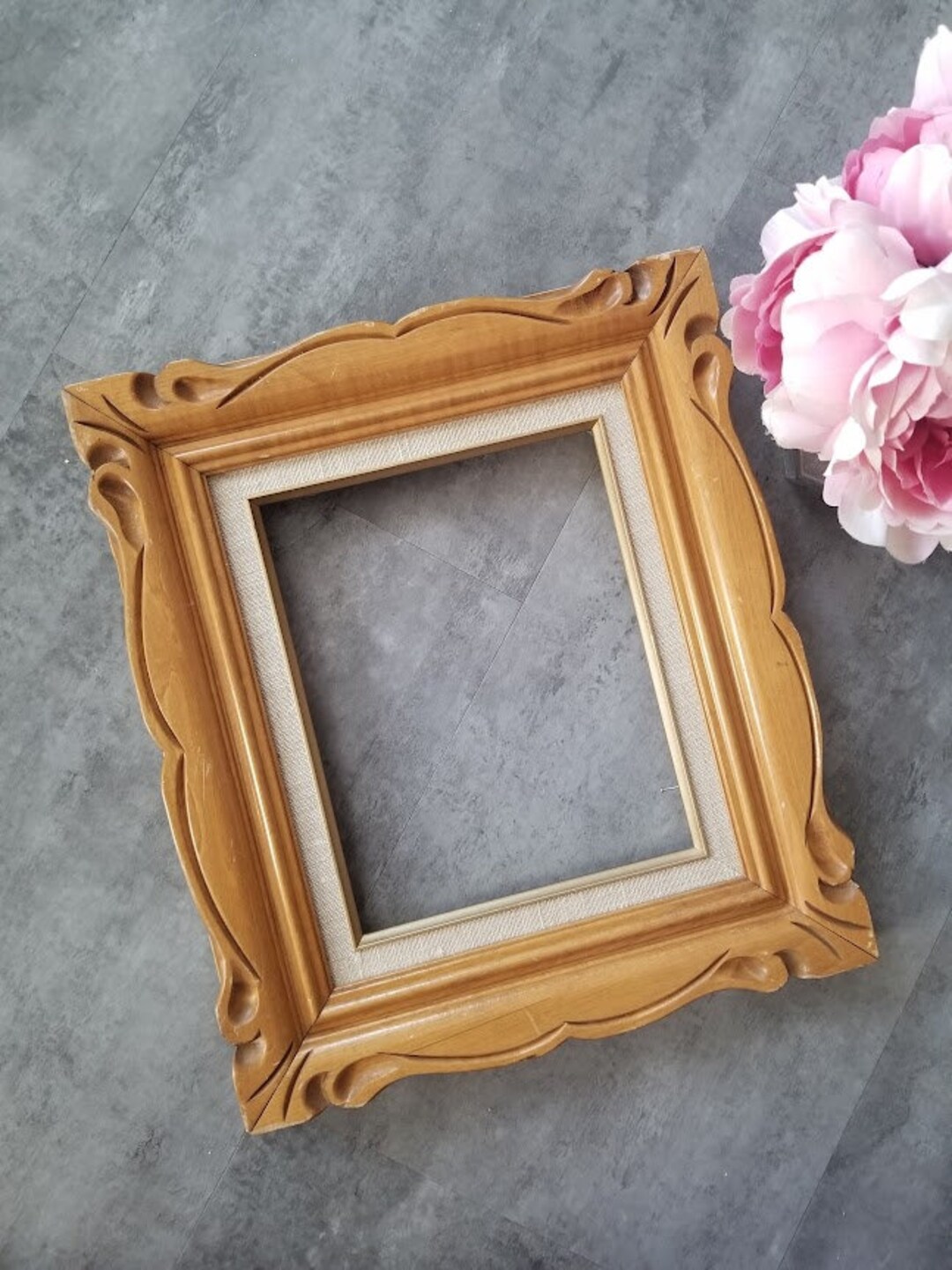 Vintage 60s Empty Wooden Picture Frame Mid Century Modern Wood Wall ...