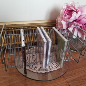 Vintage CD Shelf, CD Stand, Shelf 80s, CD Frame Metal, Vintage Record ...