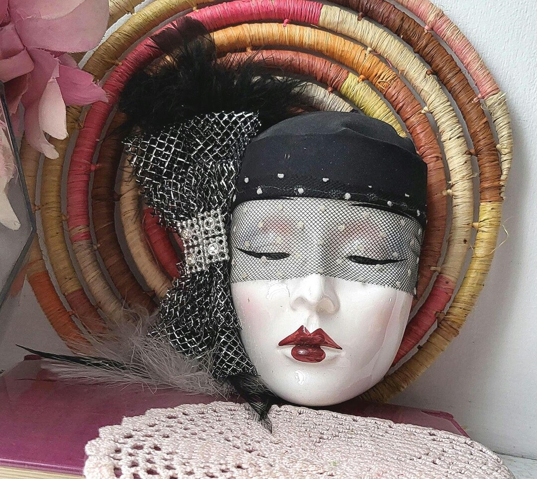 Harlequin Wall Mask - Masquerade Mask - Ceramic Porcelain - Theatrical ...