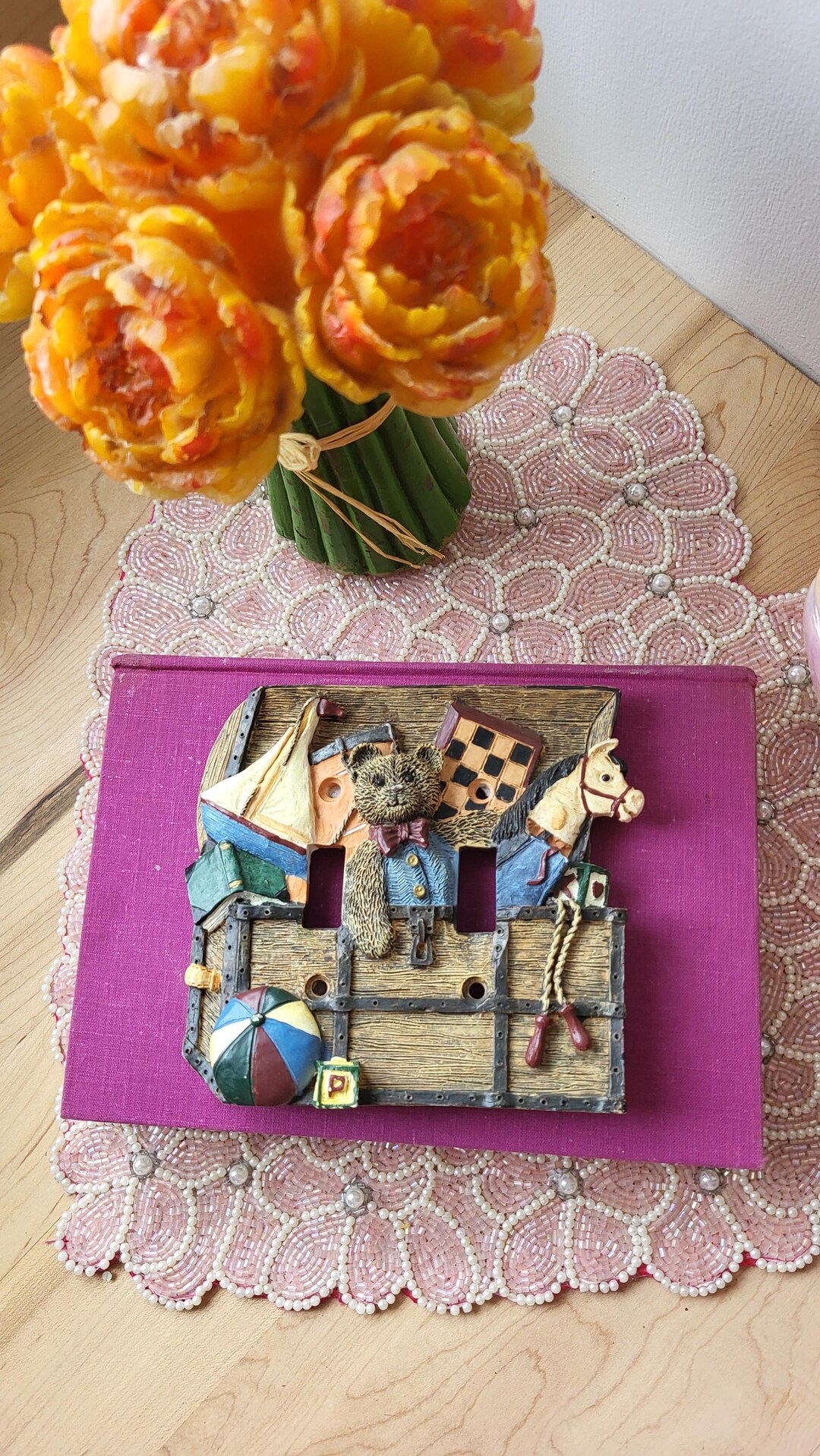 Light Switch Plate, Vintage Toys Toy Box Light Switch Cover, Baby ...