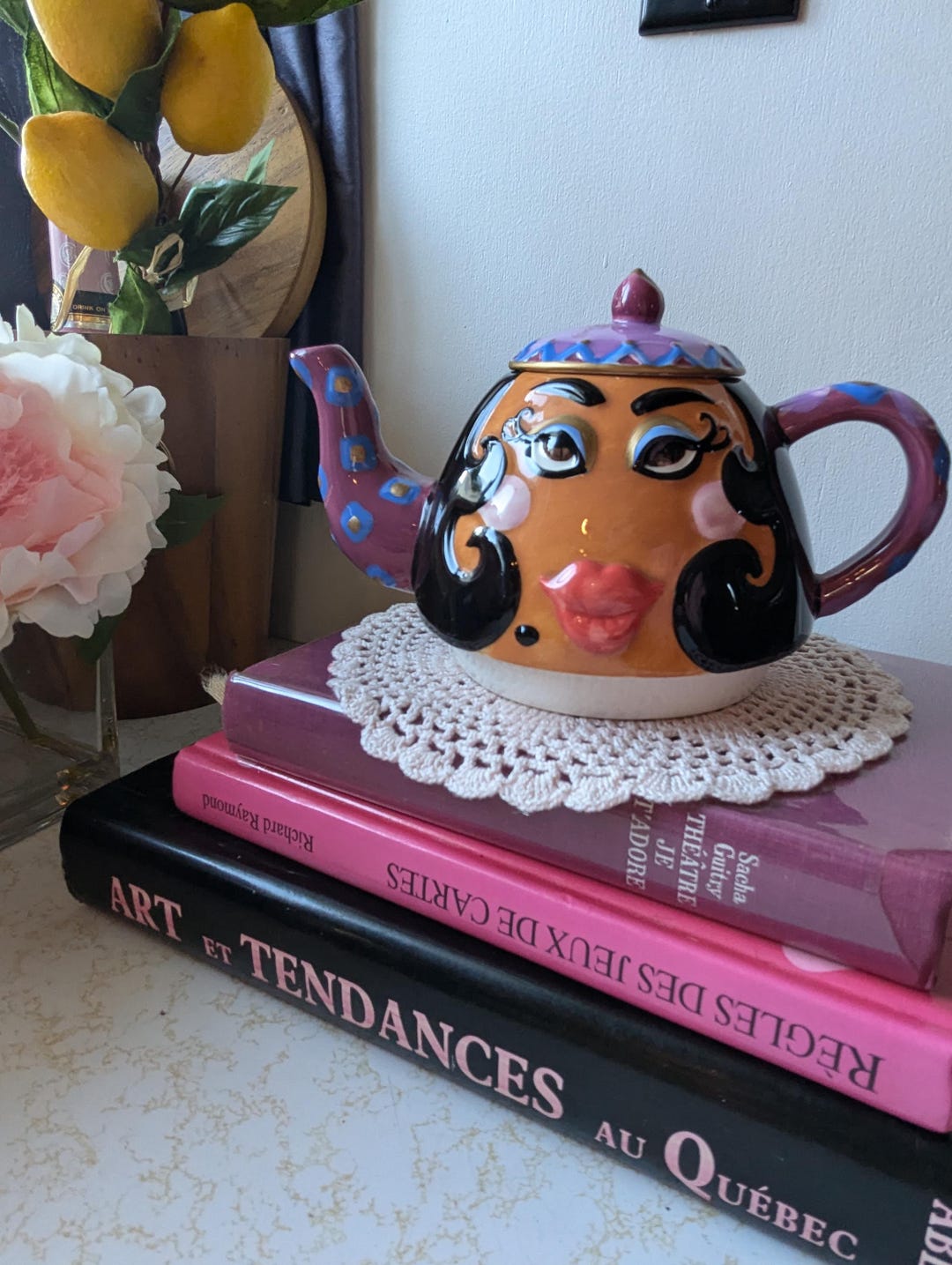Vintage Ceramic Face Teapot Bratz Style - Etsy
