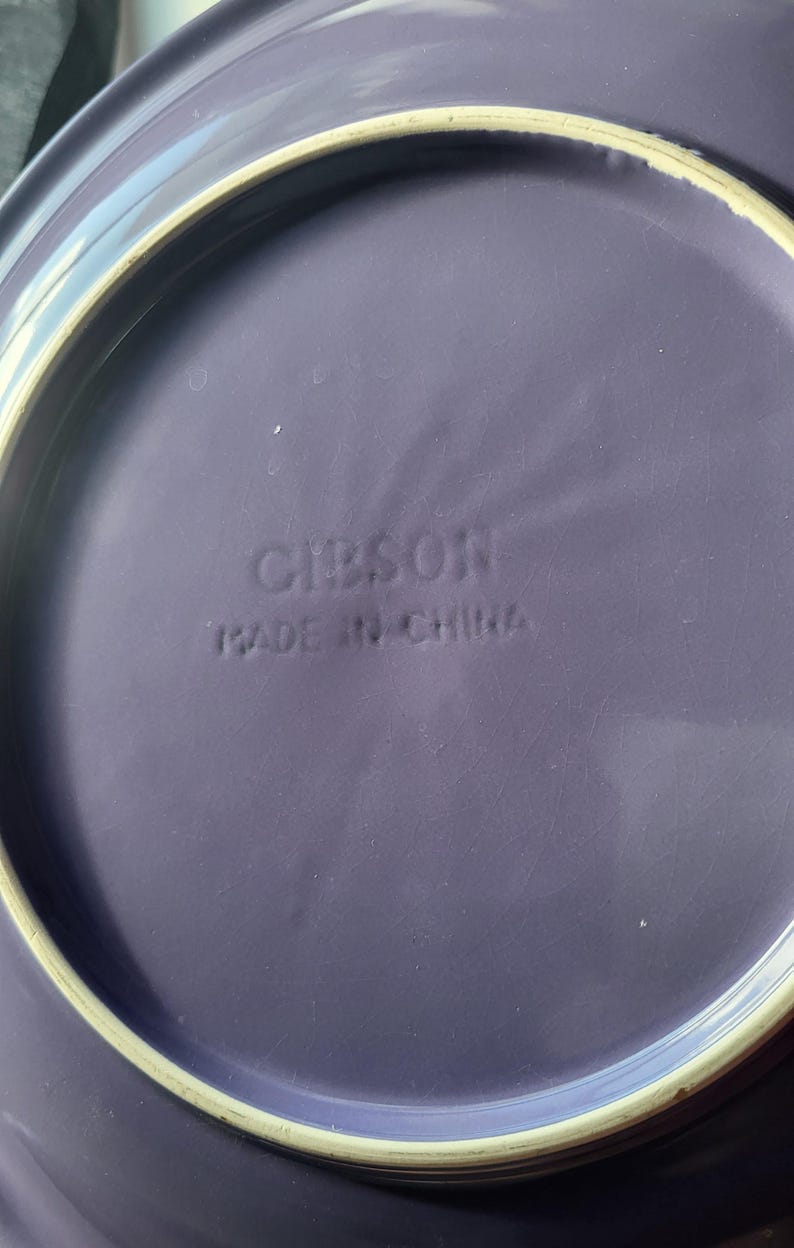 Vintage 12" Gibson Purple Plate Dinner Plates. Set of 5. - Etsy