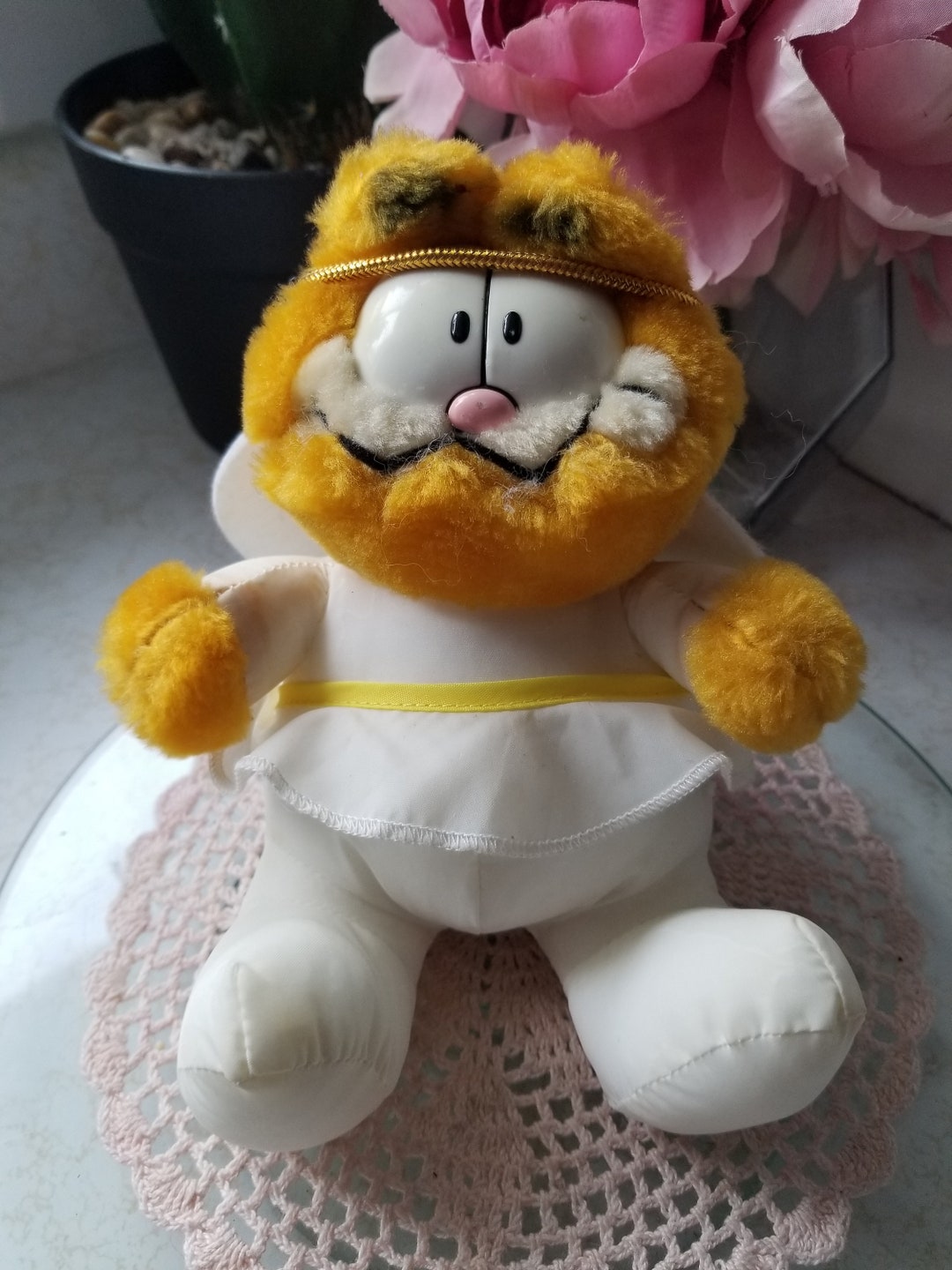 Vintage 1980's Garfield Cat Plush With Angel Wings - Etsy