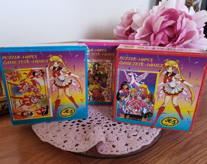 Vintage 90s Super Sailor Moon Supers S Jigsaw Puzzle Poster Scouts ...