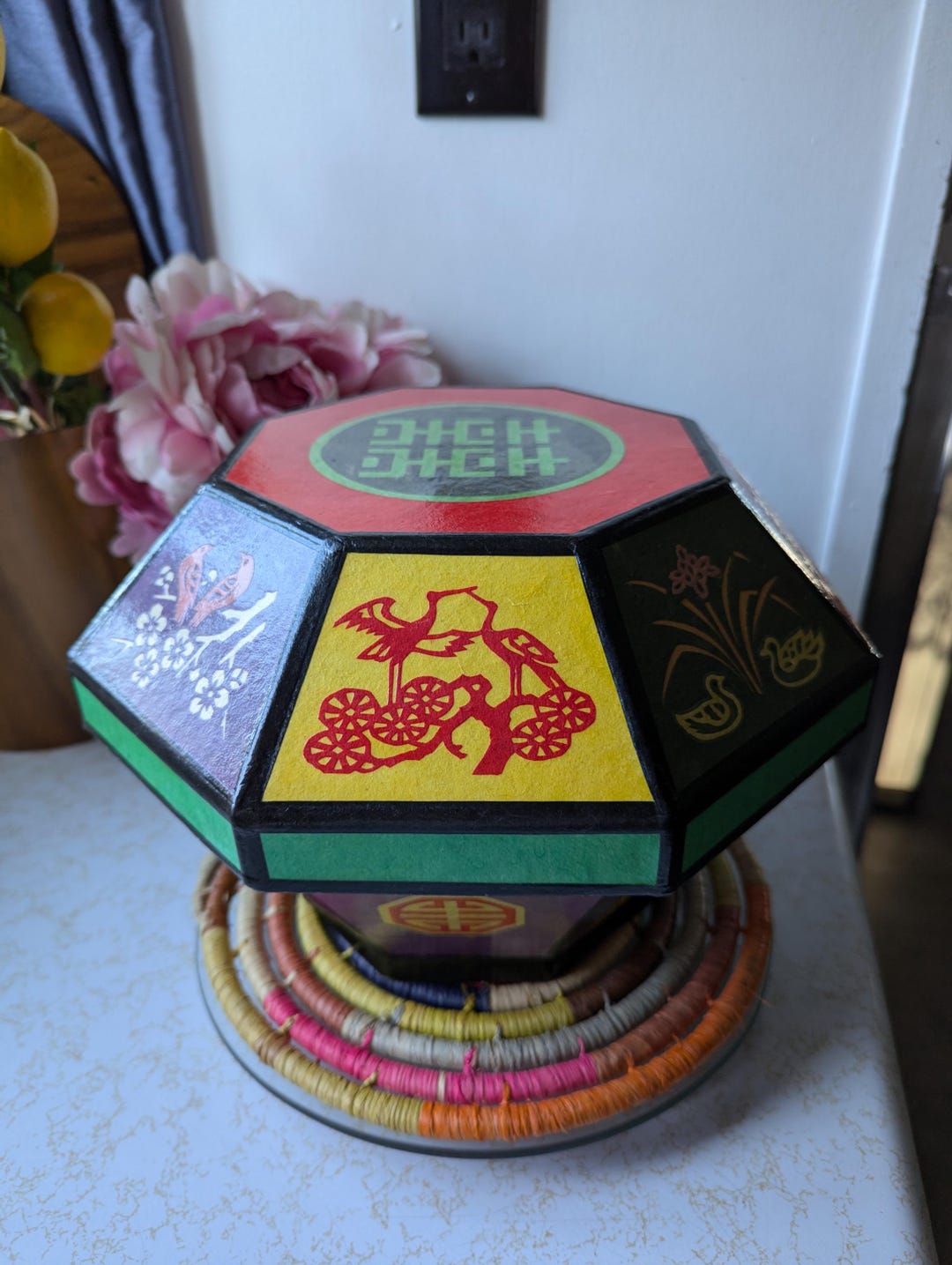 Vintage Handmade Traditional Korean Mulberry Paper Hanji Craft Storage ...