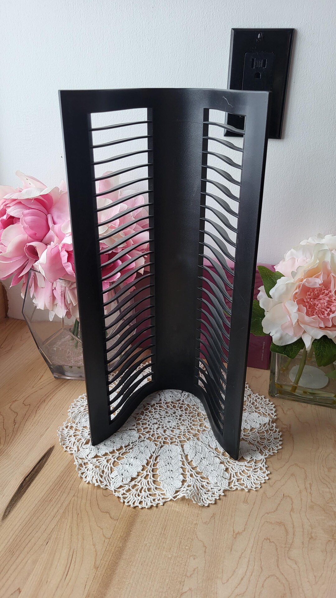 Vintage Y2K CD Rack Tower Mediaworks Black Funky Wave - Etsy