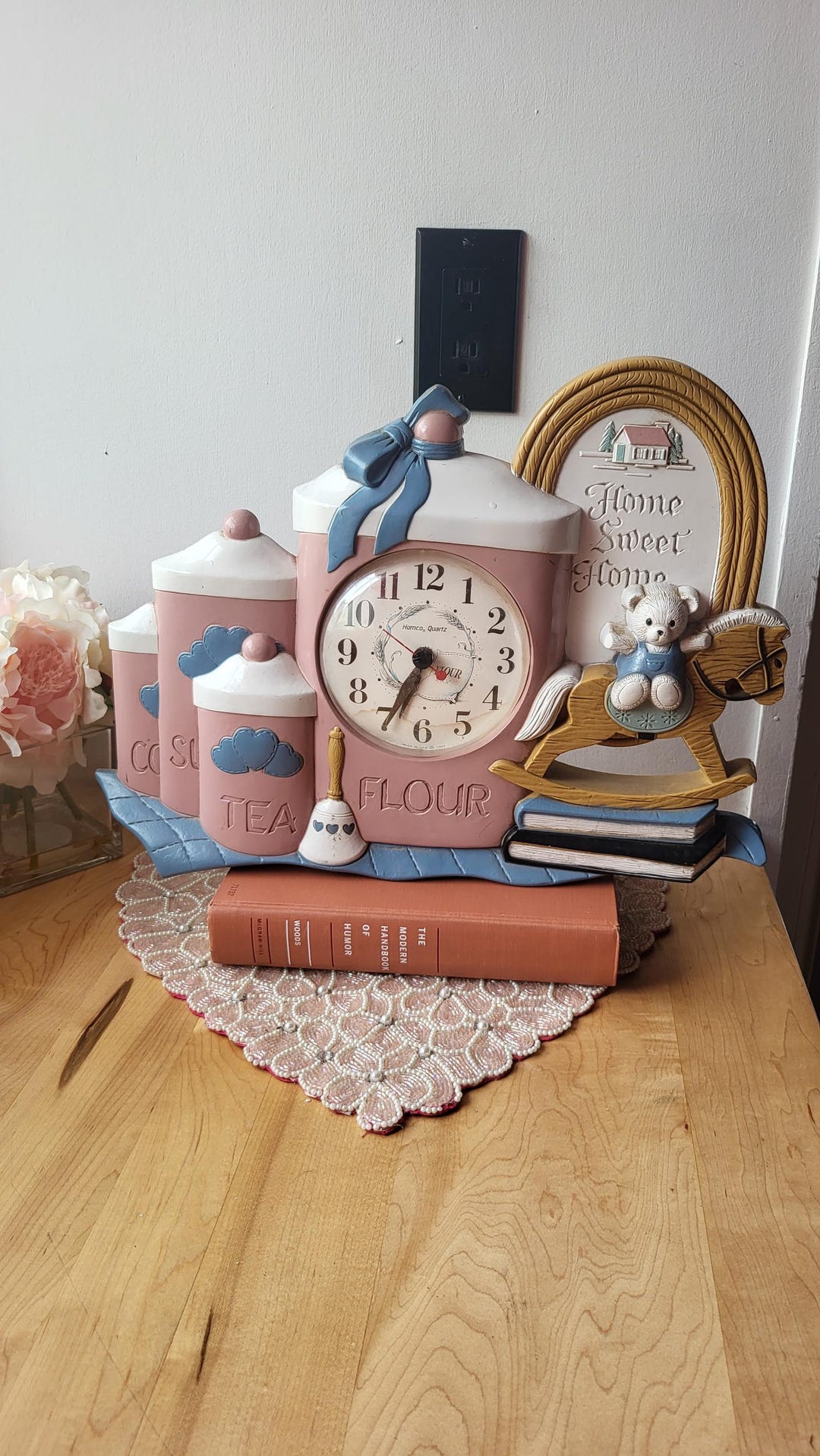 Vintage Country Kitchen Wall Clock 80s-90s Nursery Decor Cottagecore ...