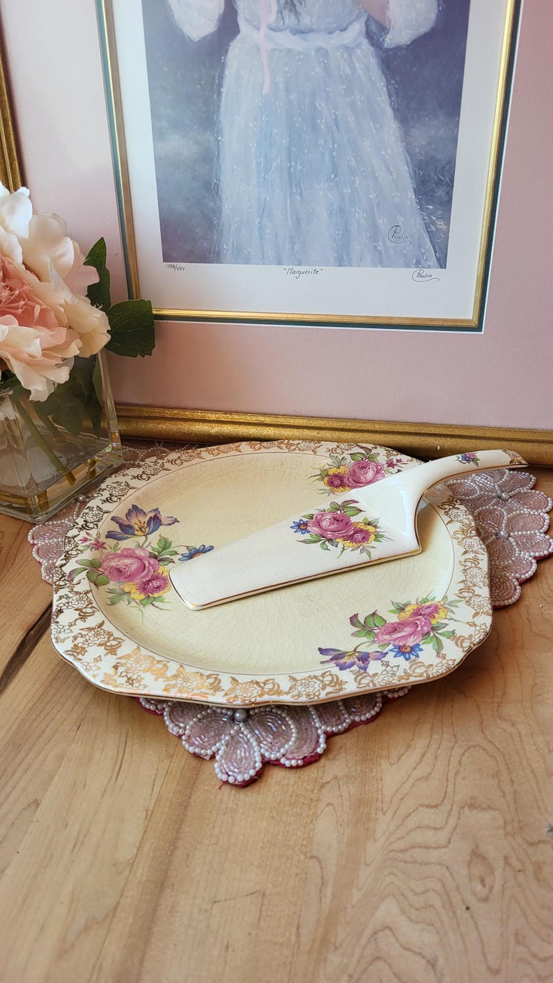 Vintage Lord Nelson Ware Cake Plate and Slice Number 3015 Made in ...
