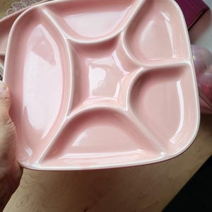 Vintage Set of 4 Pink Ceramic Fondue Plates Made in Japan - Etsy