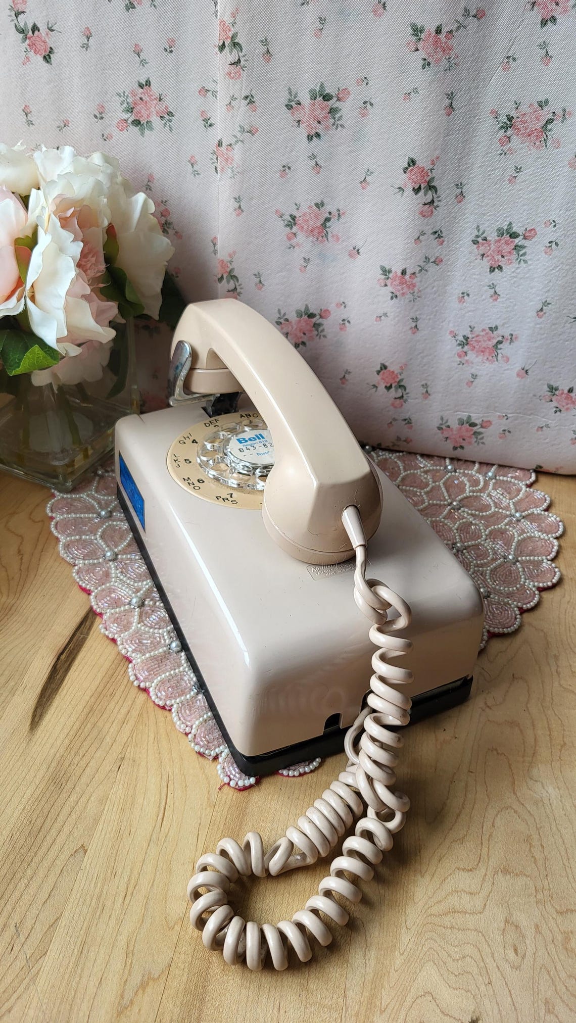 Vintage Pink - Beige Rotary Wall Mounted Phone, Northern Electric, G3 ...