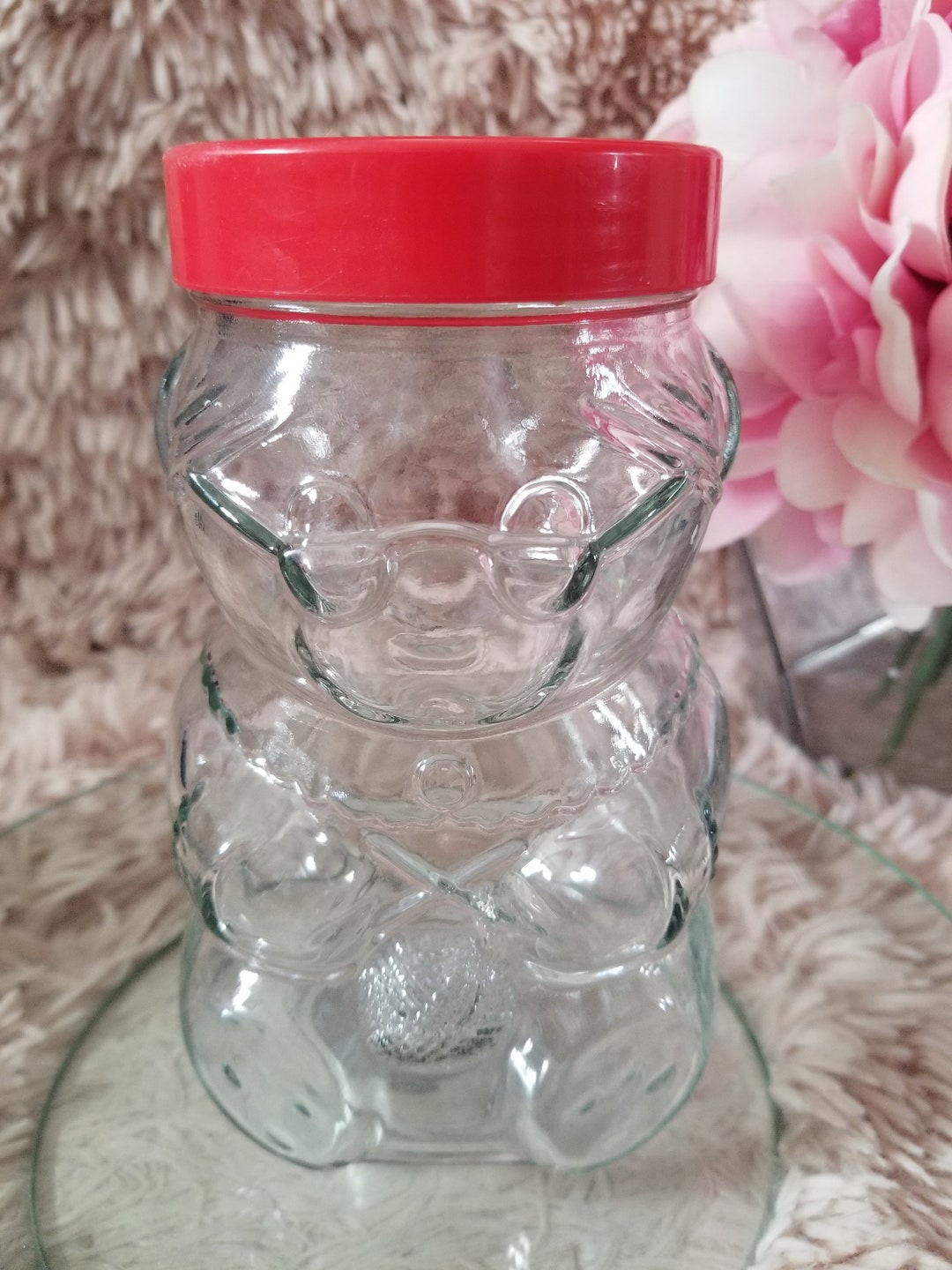 Vintage Kraft Peanut Butter Bear Glass Jar Vintage 1989 - Etsy