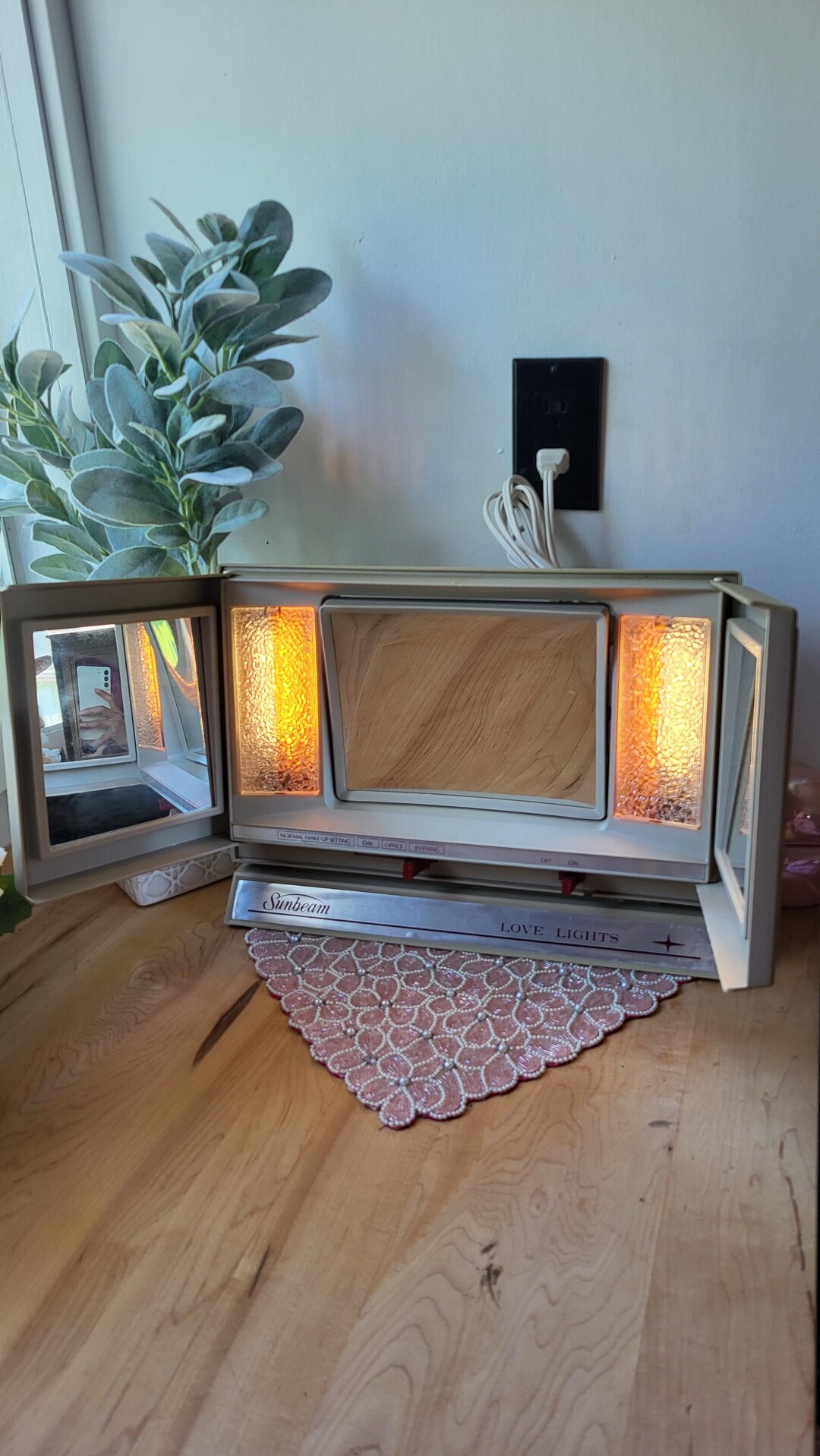 RESERVED SOLD Ady Sunbeam Love Lights Electric Mirror Home Travel ...