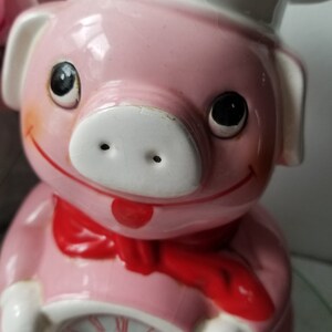 Vintage Adorable Pig Cook Chef With Clock Piggy Kitchen Decoration - Etsy
