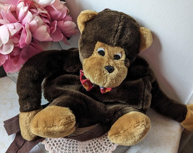 Vintage Retro 90s Monkey Plush Backpack - Etsy