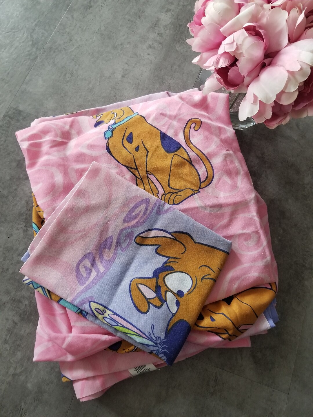 Vintage Dan River Hanna Barbera Scooby Doo Sheet Set Flat Sheet Twin ...