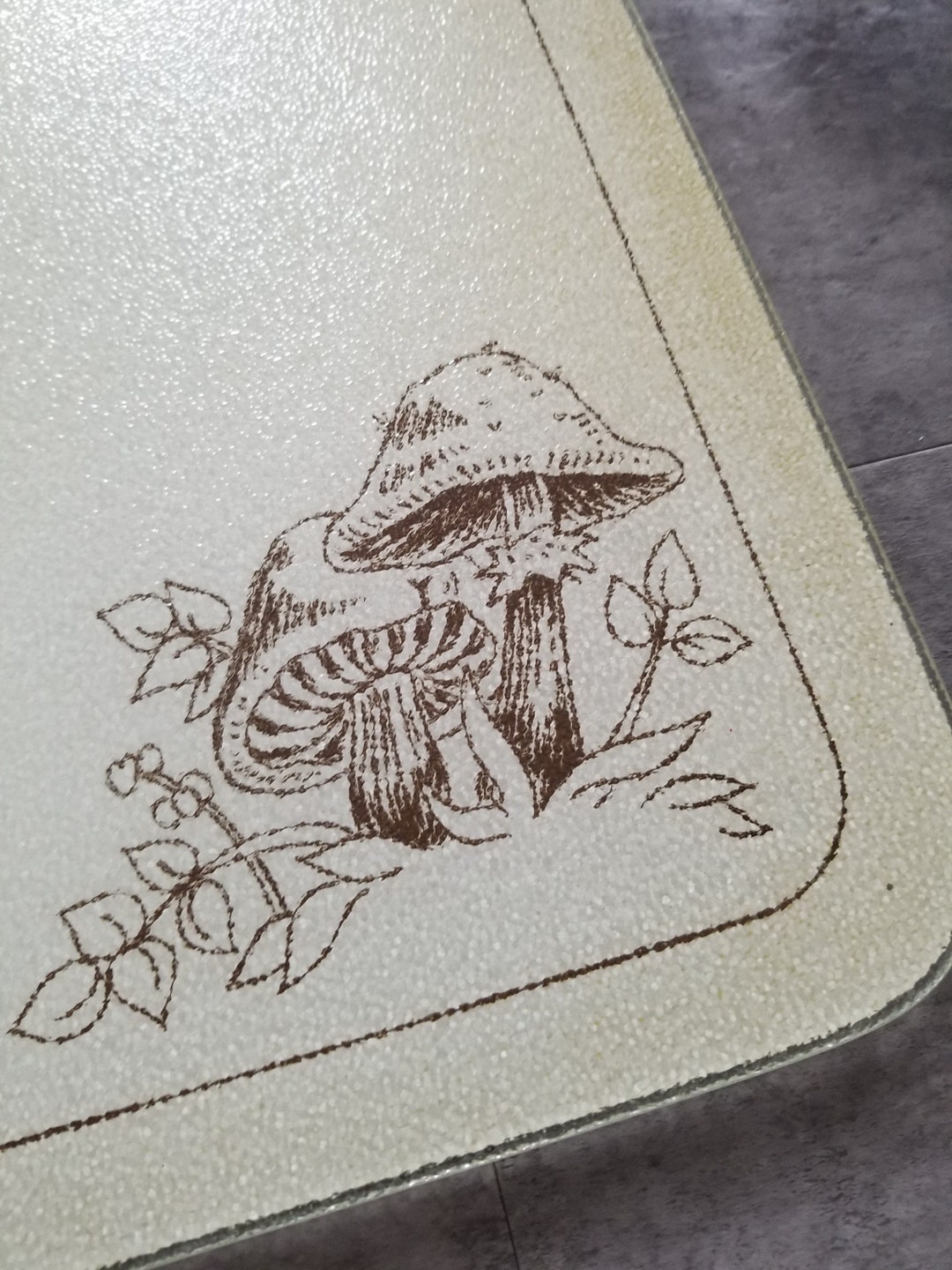 Corning Ware Counter Savers Forest Fancies Mushroom Glass Cutting Board ...