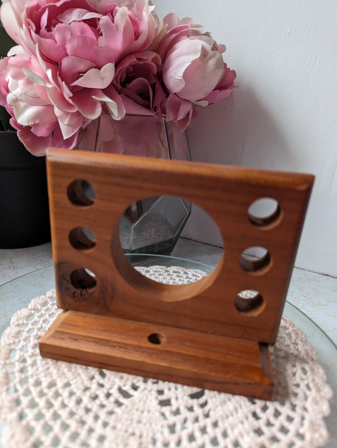 Vintage Solid Oak Vintage Toothbrush Holder Vintage Wooden Toothbrush ...