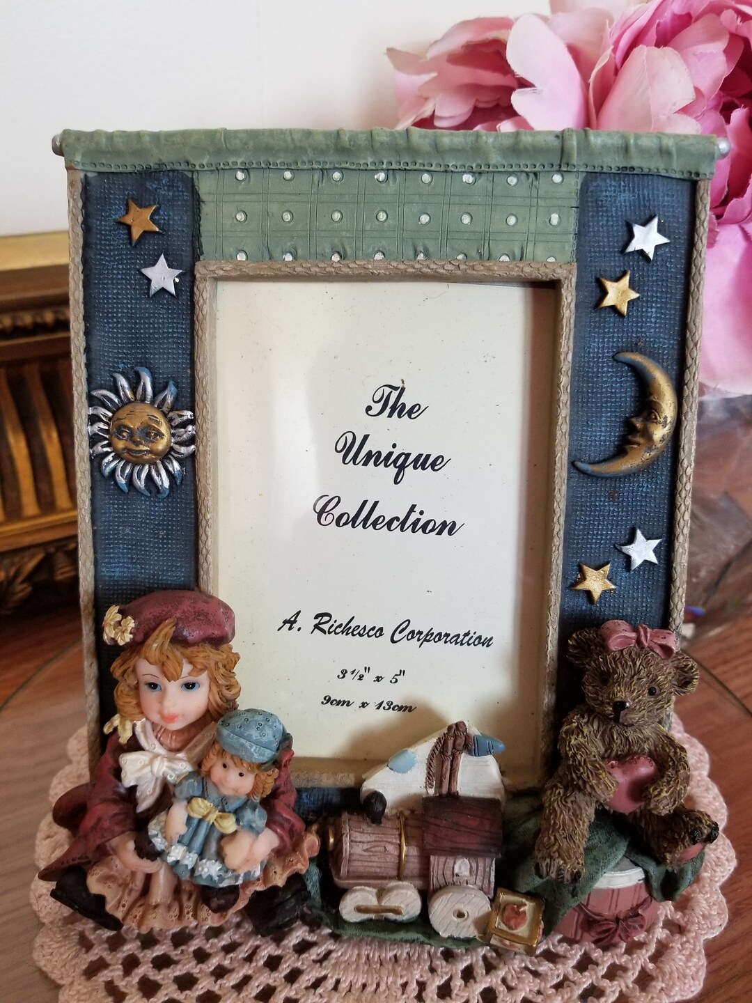 Vintage 90's Sun & Moon Style Baby Picture Frame Little Girl Gift - Etsy