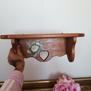 Vintage Cutest Wooden Heart Shelf Handmade and Handpainted - Etsy