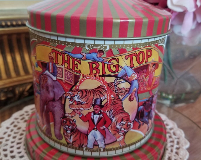 Vintage the Big Top Tin Container Circus Tin Container Clown Tin Box - Etsy