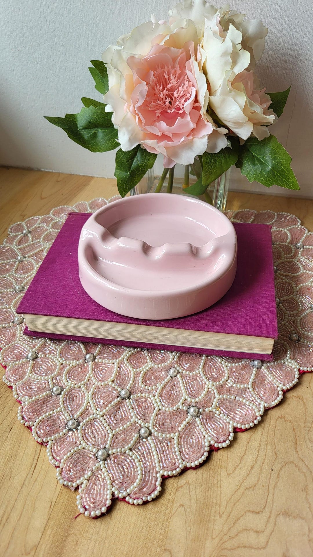 Vintage MCM Vintage Soft Pink Ashtray Number 290 Under Pink Round ...