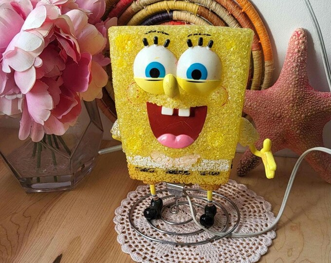 Vintage Retro Lamp, Spongebob Squarepants Stuffed Lamp, Table Lamp ...