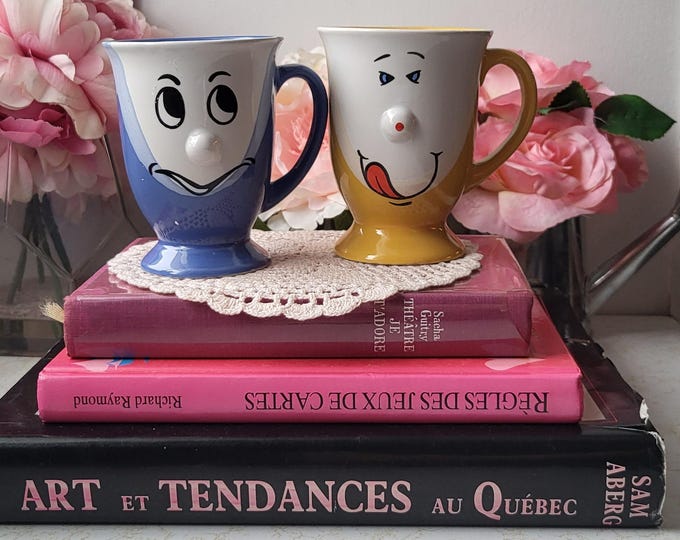 Vintage Funny Face Emoticon 3D Nose Cups Mugs. Set of 2. - Etsy