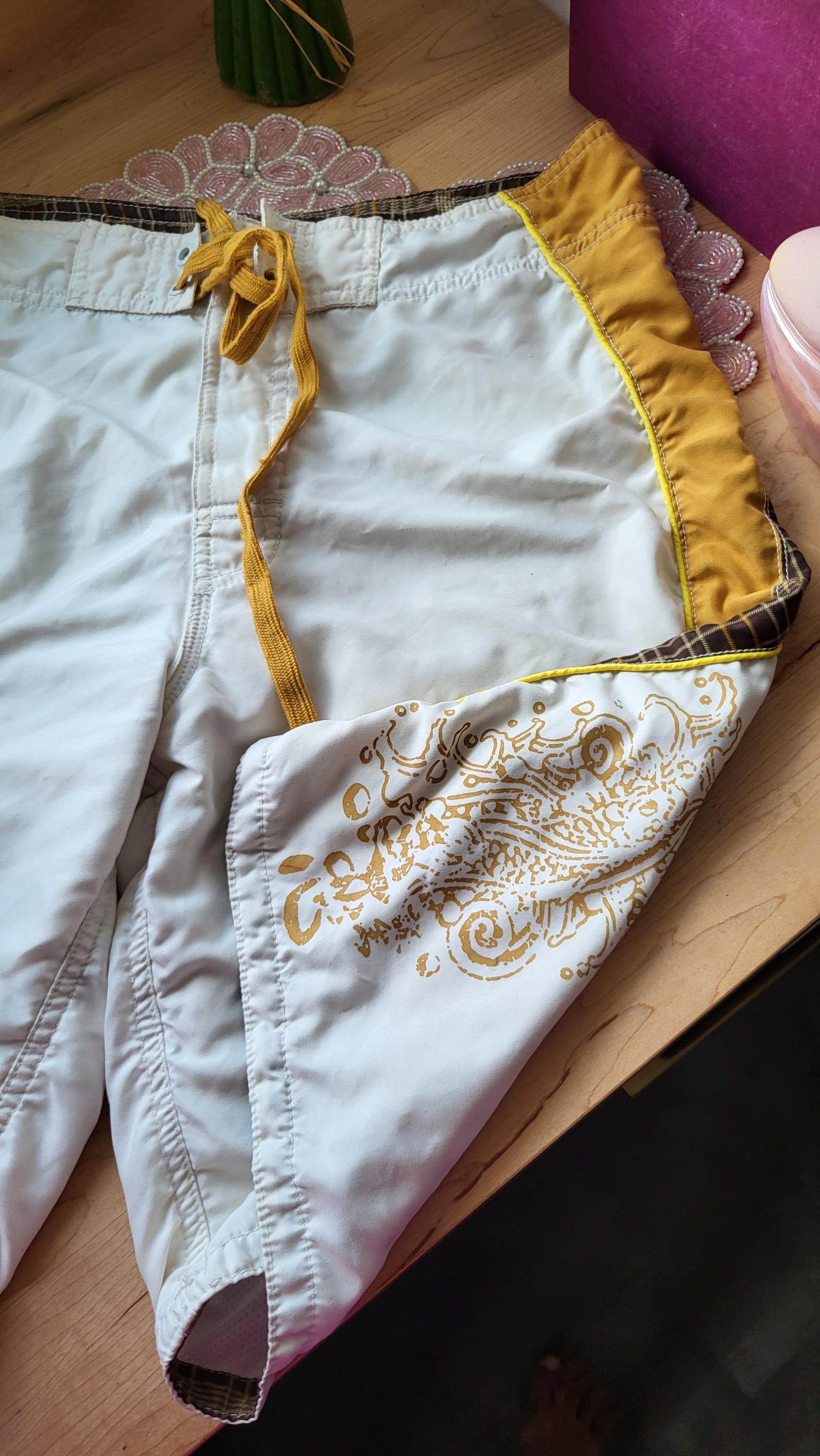 Vintage Brand N. Y2K Board Shorts Ochre Brown Vintage Surf Shorts Size ...