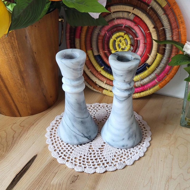 Marble Candle Holder - Etsy