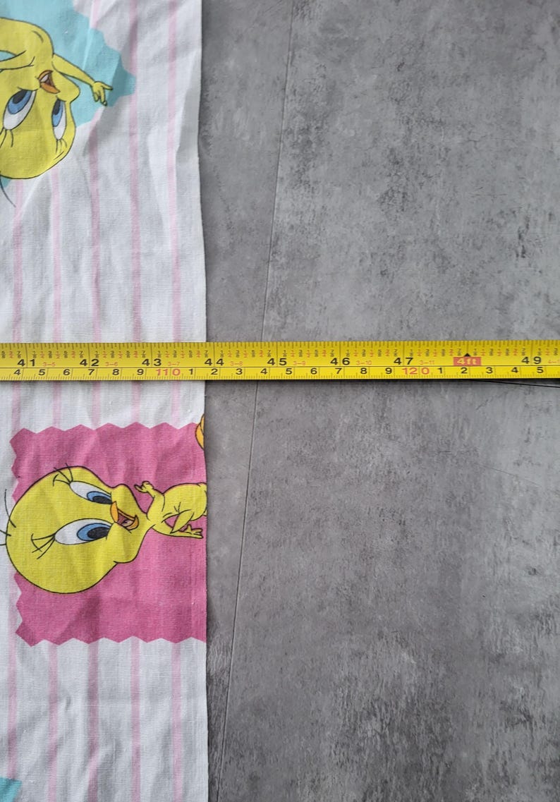 Vintage Pink Warner Bros Tweety Bird Looney Tunes Flat Simple Bed Sheet ...