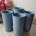 Vintage Set of 6 Tupperware Cups Tumblers Blue Made in USA - Etsy