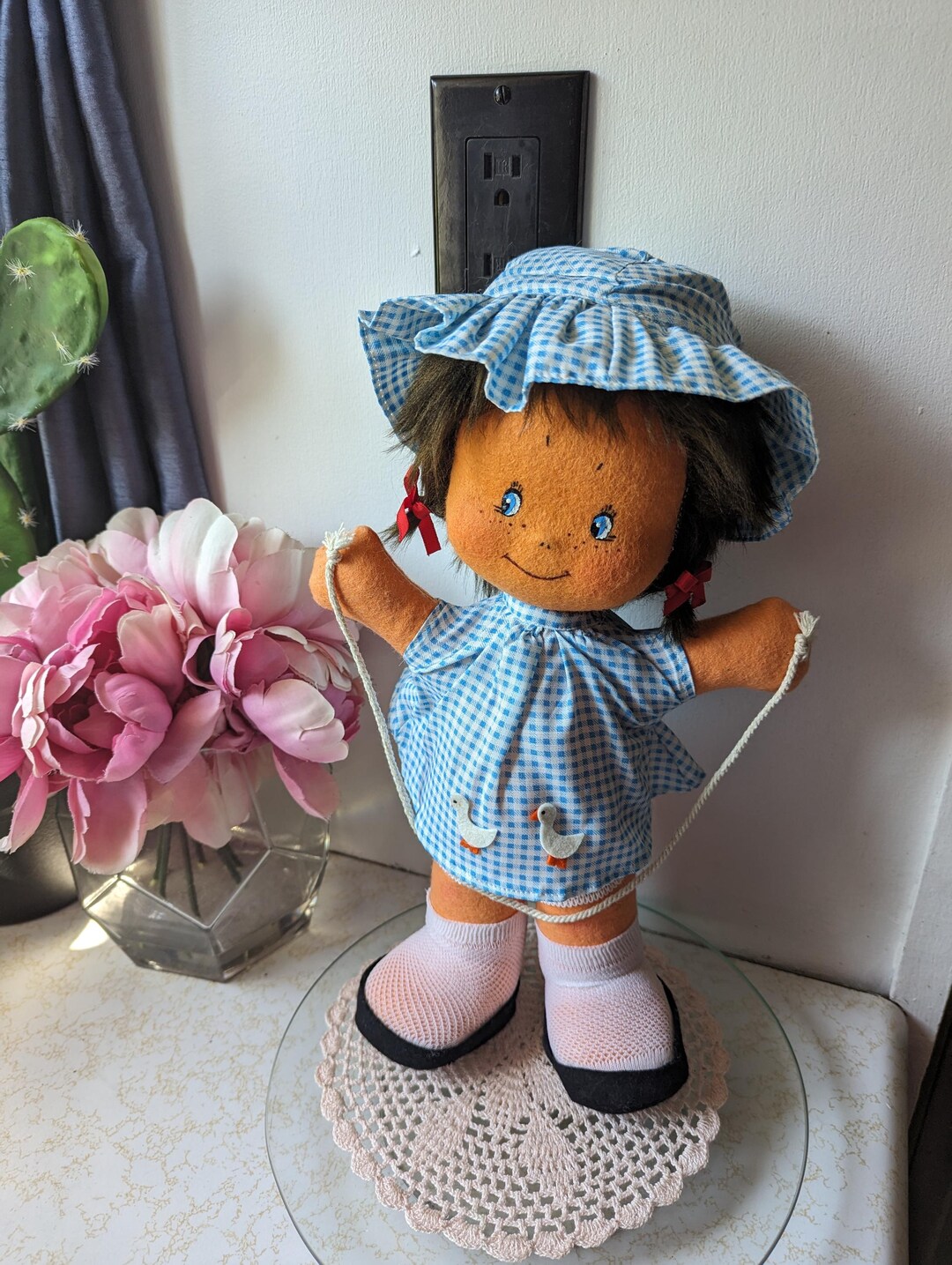 Vintage Toy Doll 70’s 60’s Hard Body Cute Little Girl With Hat - Etsy