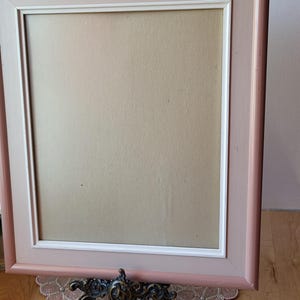 Vintage Empty Picture Frame Pink Wood & Plastic W/ Glass Postmodern 80s ...