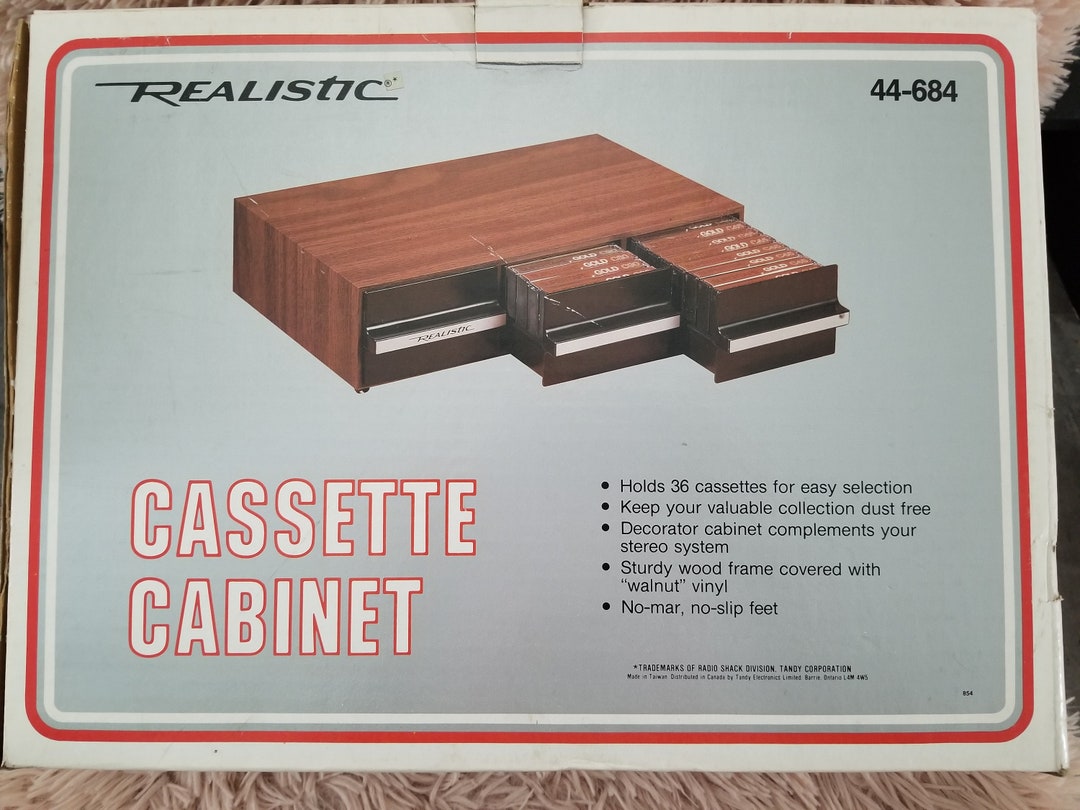 Vintage Radio Shack Cassette Holder, 3 Plastic Drawers, Storage Case ...