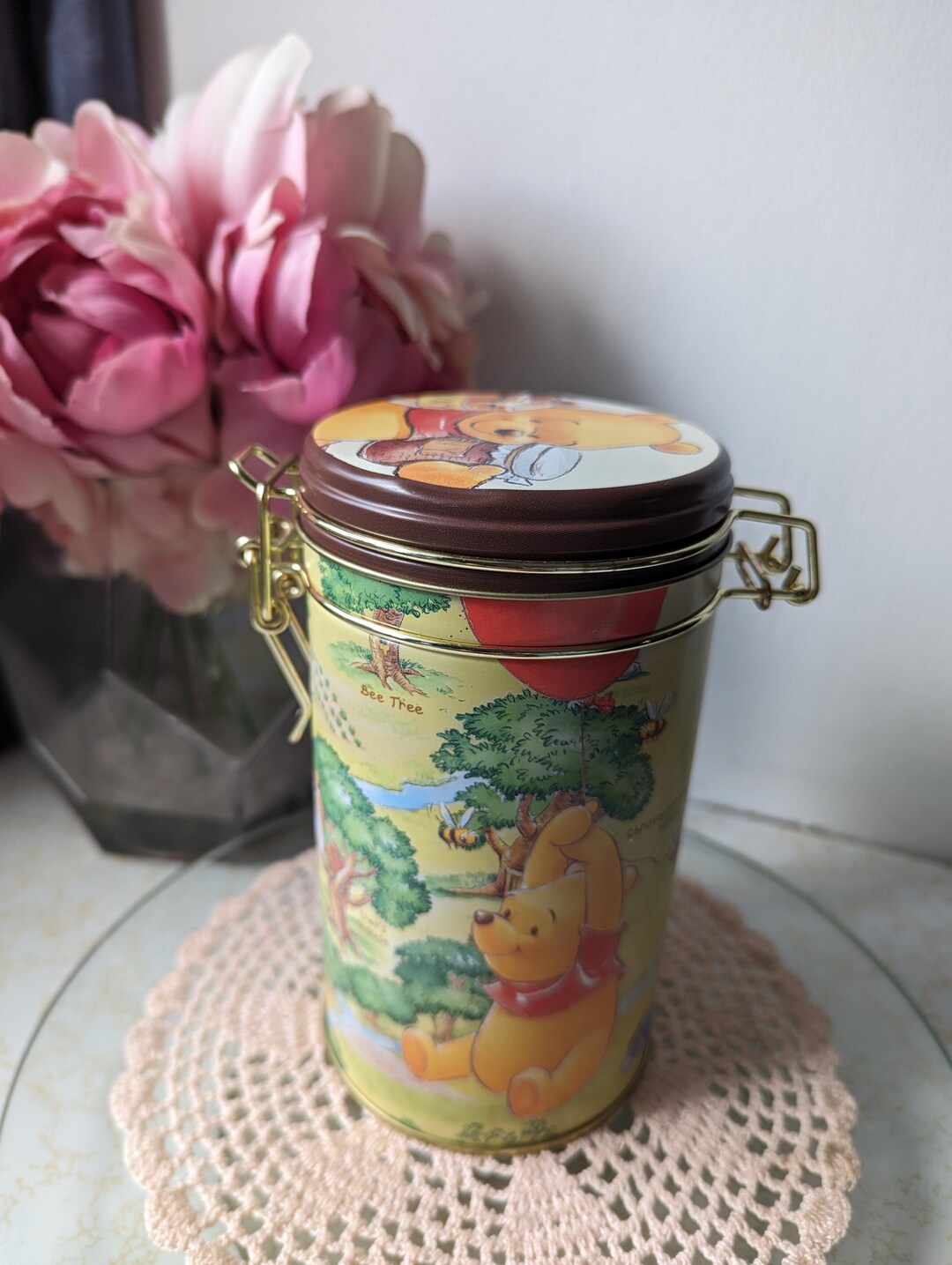 Simply Pooh Winnie the Pooh Latching Canister Crock Storage Jar - Etsy
