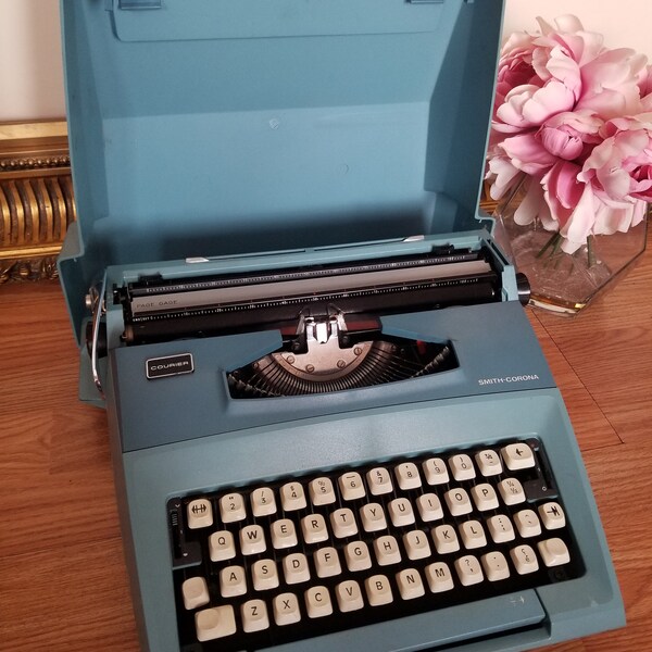 Blue Typewriter - Etsy