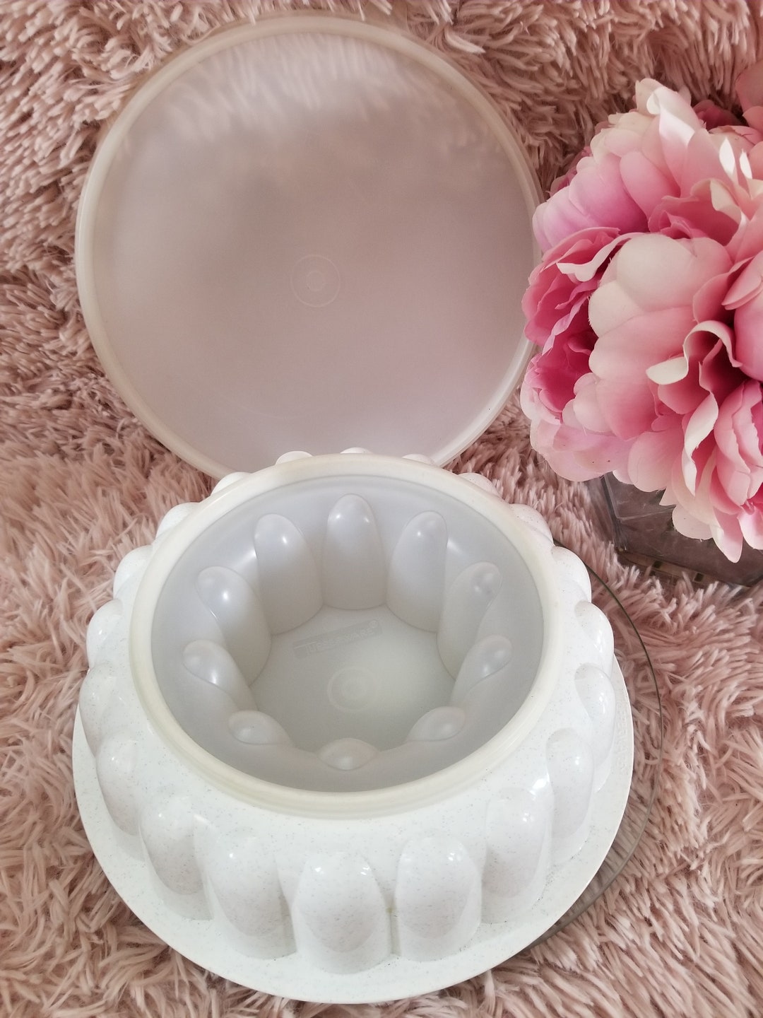 Vintage Tupperware White Speckled Jello Ring Mould 1970s - Etsy