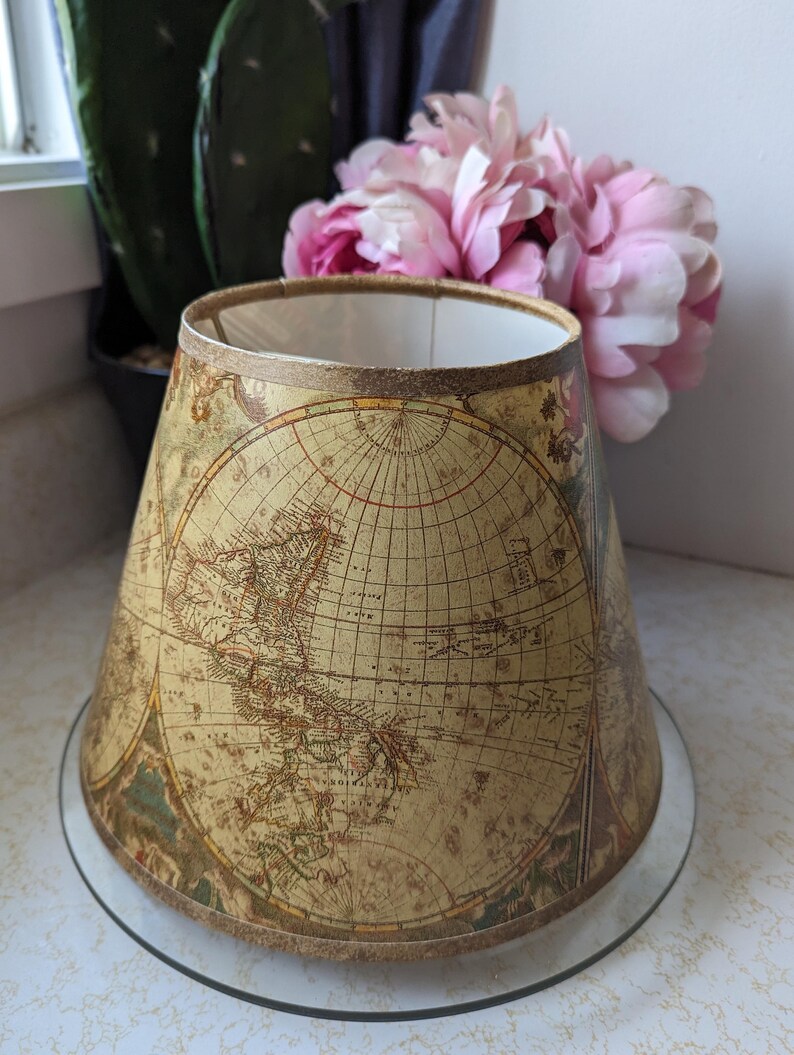 Vintage Small Globe Old World Map Lamp Shade - Etsy