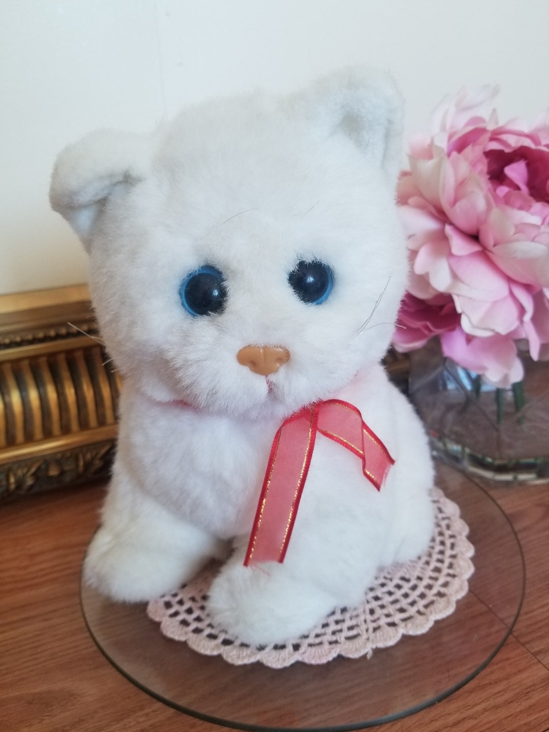 Rare Vintage 24k Polar Puffs 1994 Plush White Cat Kitten Stuffed ...