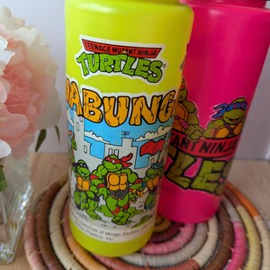 Vintage CHOOSE Teenage Mutant Ninja Turtles TMNT Pink Neon Water Bottle ...