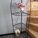 Vintage Corner Metal Shelf Unit 3 Tier. Wrought Iron Folding Corner ...