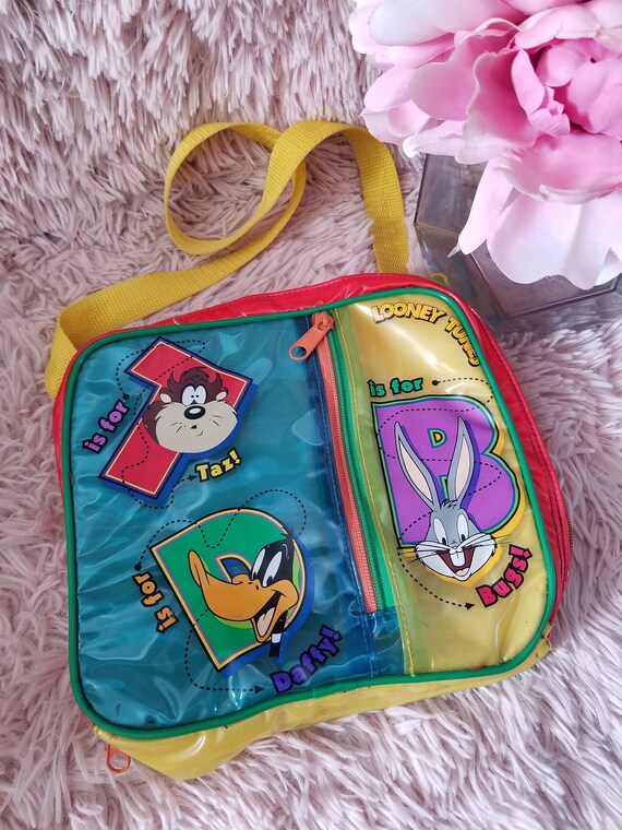 Vintage Looney Tunes Bugs Bunny Taz Lunch Box 90's - Gem